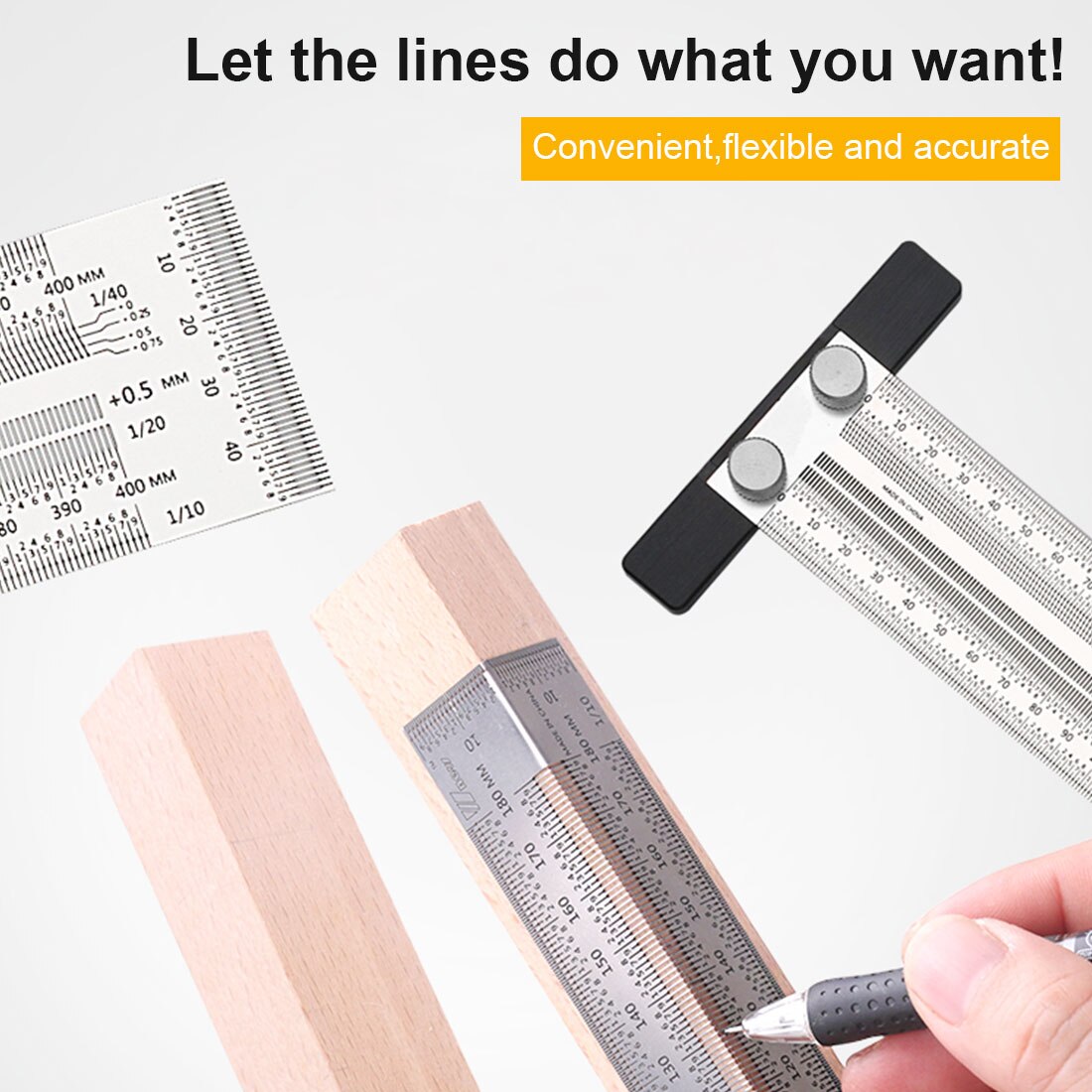 Precision Marking T-Rule Scale Ruler T-Type Hole S... – Grandado
