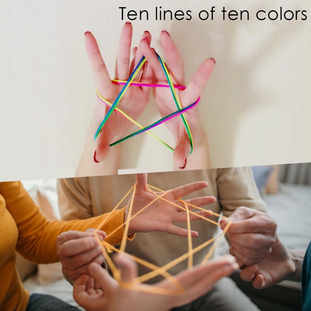 Finger String Set Rainbow Rope Skill Game Toys For... – Grandado
