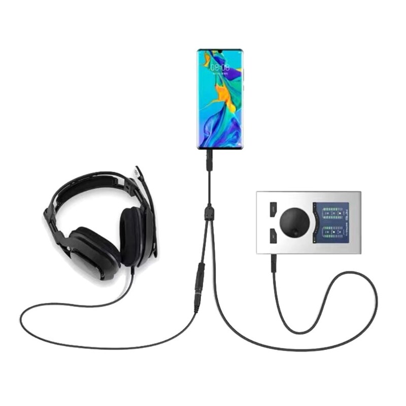 2m Chat Link Adapter Cable for 3.5mm 1 Female to 2... – Grandado