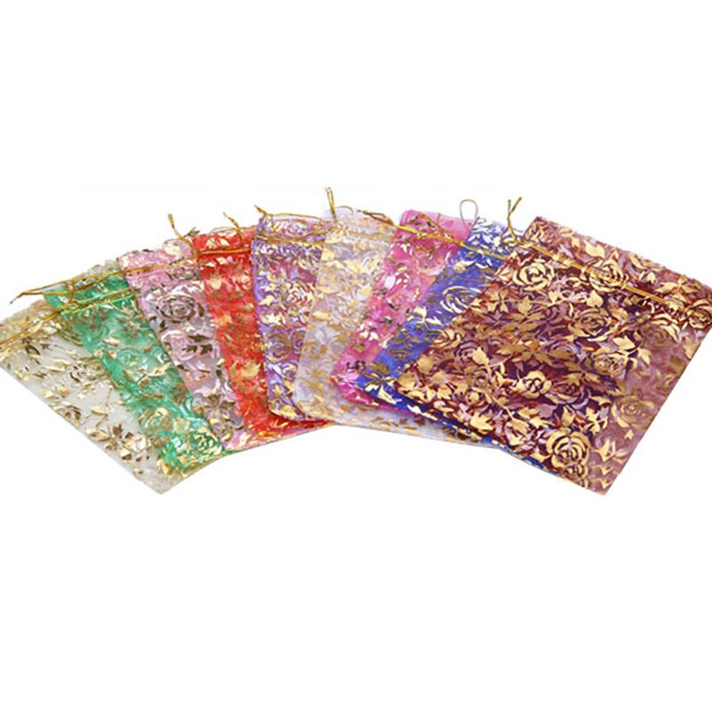 50Pcs/lot Organza Bags Mixed Color Candy Bags Part... – Grandado