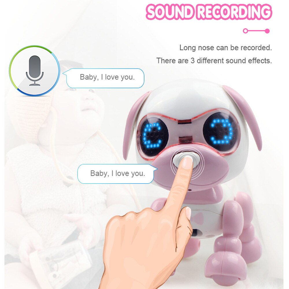 Adorable Interactive Smart Puppy Robotic Dog LED E... – Vicedeal