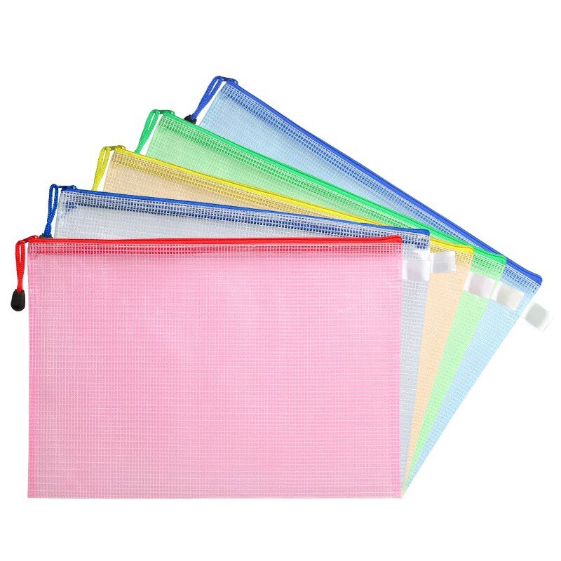 Transparent Mesh Zipper Bag PVC File Folder Waterp... – Grandado