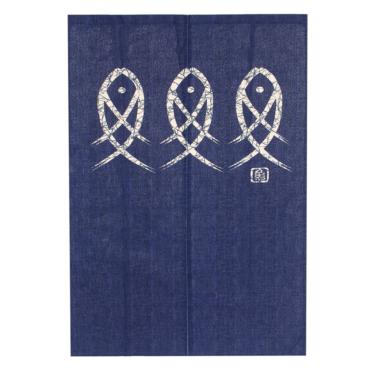 Blue Fish Printed Japanese Noren Doorway Curtain K... – Grandado