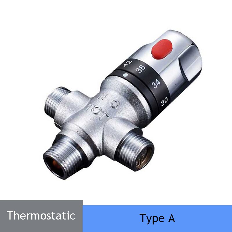 Chrome Thermostatic Brass Mixer Valve Brass Cartri... – Vicedeal
