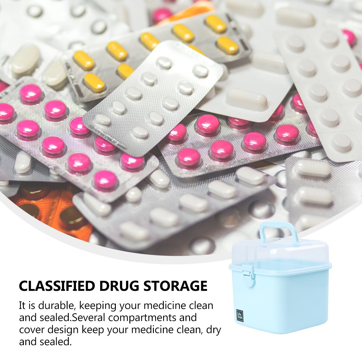 Emergency Medicine Case Plastic Storage Box Large-... – Grandado