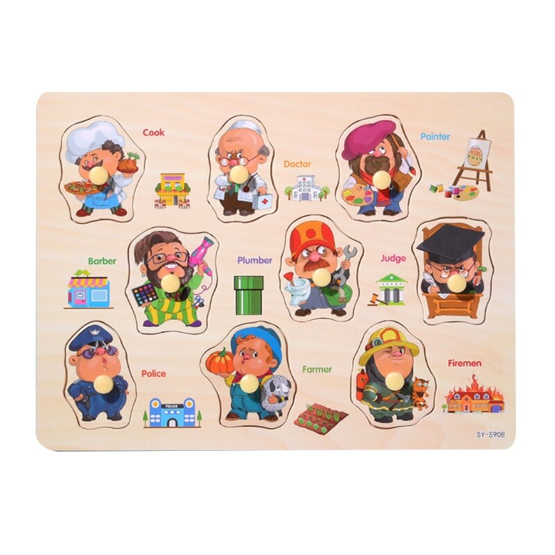 Educational Wooden Animals Numbers Puzzle for Chil... – Grandado