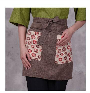 Japanese Kitchen apron Chef Apron Black Short apro... – Grandado