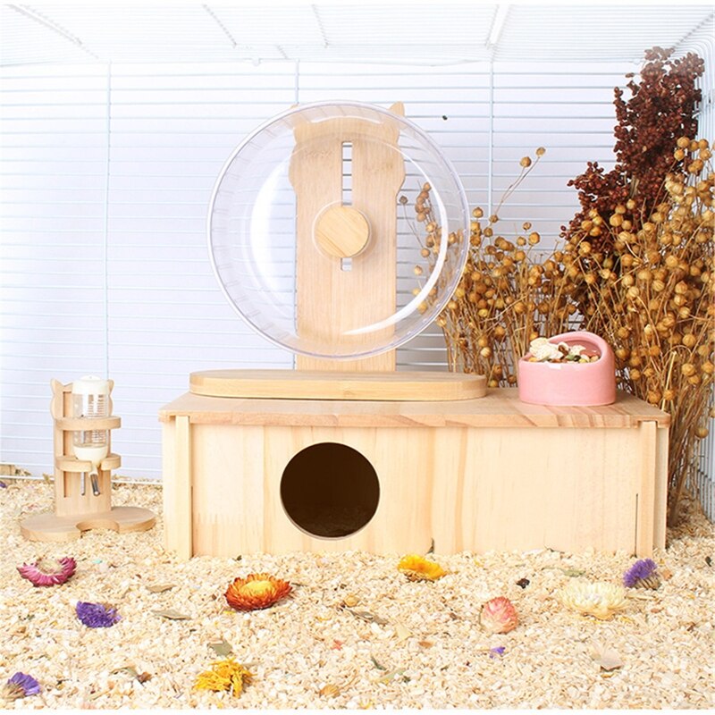 K5DC Hamster Huis Met 2 Chambers Huisdier Houten H... – Vicedeal