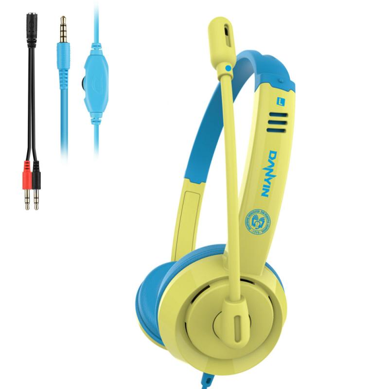 Rainbow Colors Wired Headphone With Microphone Mus... – Grandado