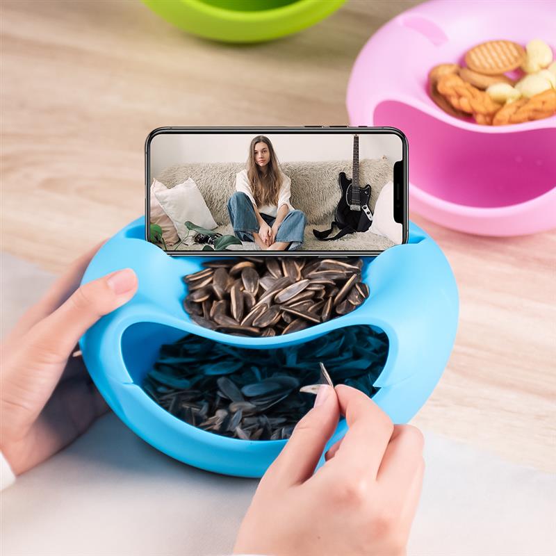 Lazy Fruit Bowl Double-Layer Snack Storage Box Bow... – Grandado