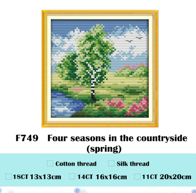 Four seasons in the countryside cross stitch kit a... – Vicedeal