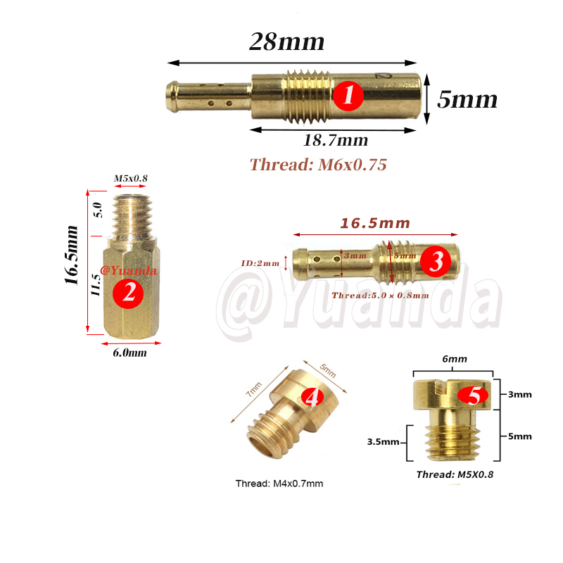 Pack of 10pcs Motorcycle Carburetor Main Jets Slow... – Grandado