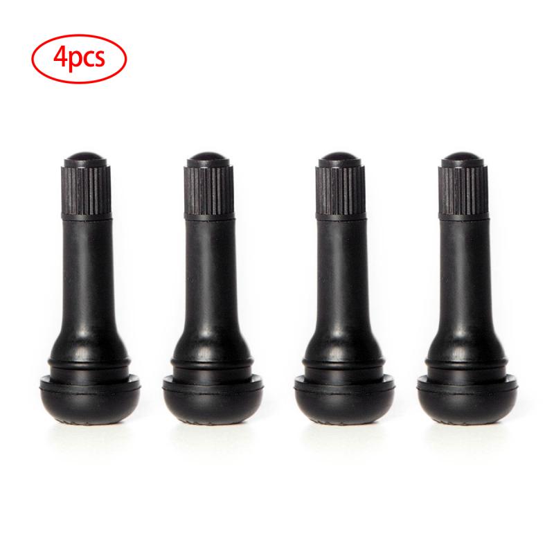 4PCs/set Black TR414 Rubber Valve Stems With Dust ... – Grandado