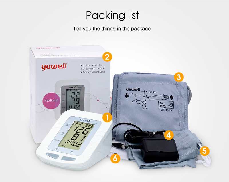 yuwell YE660B blood pressure monitor watch automat... – Grandado