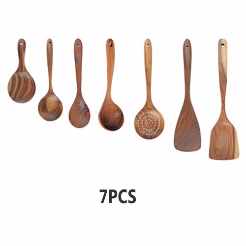 Thailand Teak Natural Wooden Tableware Cooking Lad... – Grandado