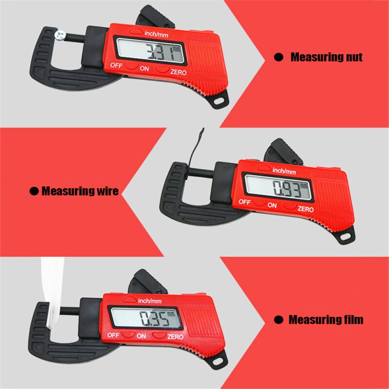 0-12mm Range Digital LCD Display Thickness Gauge M... – Vicedeal