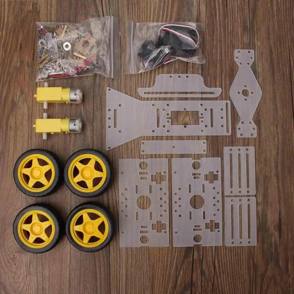 DIY Steel Ring Engine 4 wheel 2 Motor Smart Robot ... – Grandado