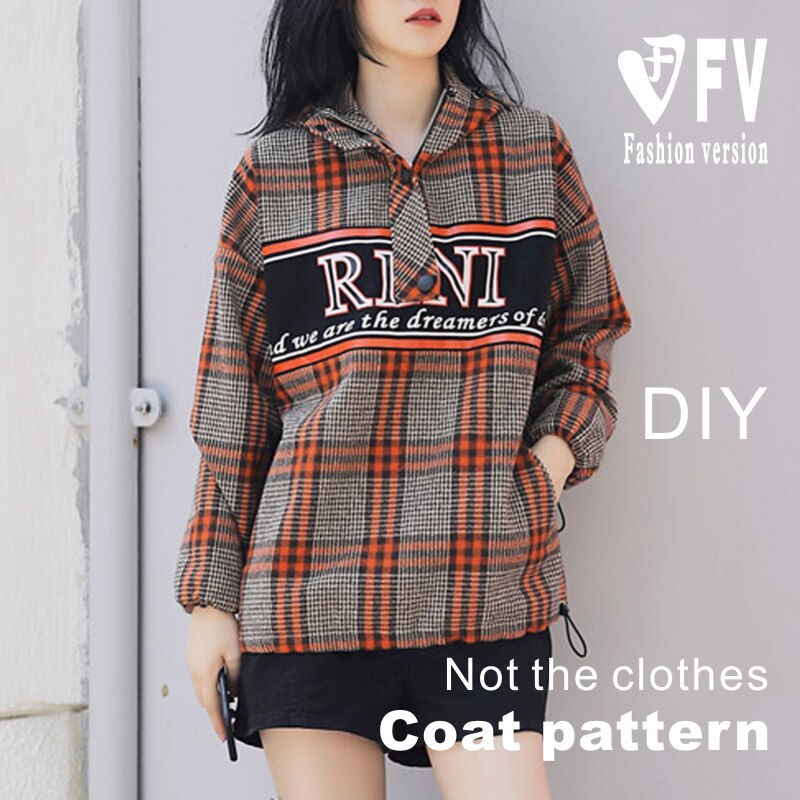 Clothes pattern women's loose hooded jacket finish... – Grandado