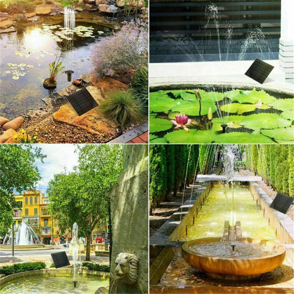 Mini Solar Fountain Solar Powered Water Feature Pl... – Grandado