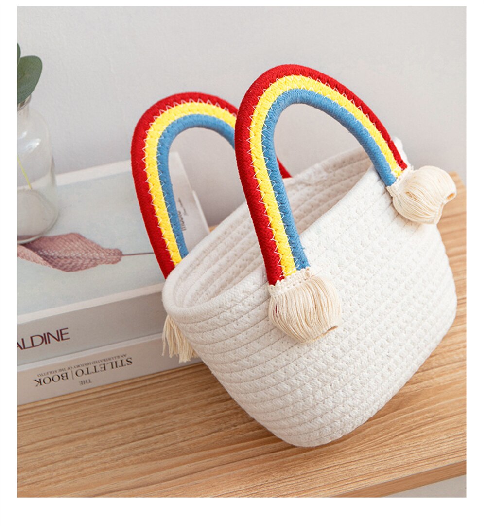 Leuke Regenboog Handtas Handgemaakte Katoenen Draa... – Vicedeal
