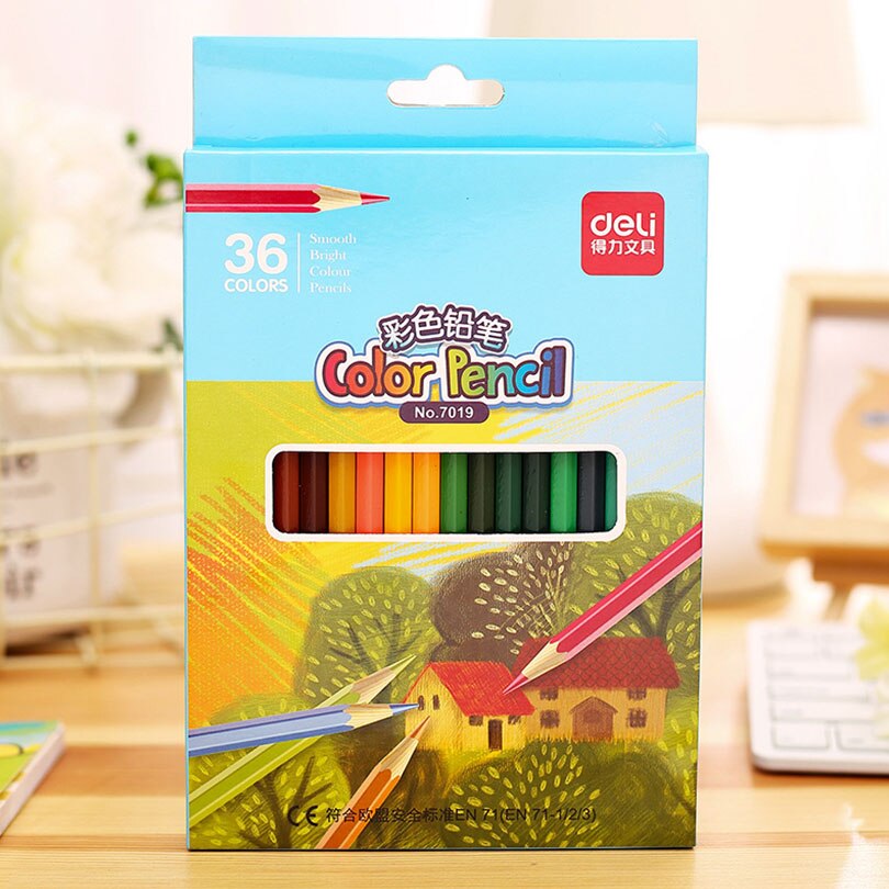 Deli 36 colors Stationery Colored Pencil Drawing P... – Grandado