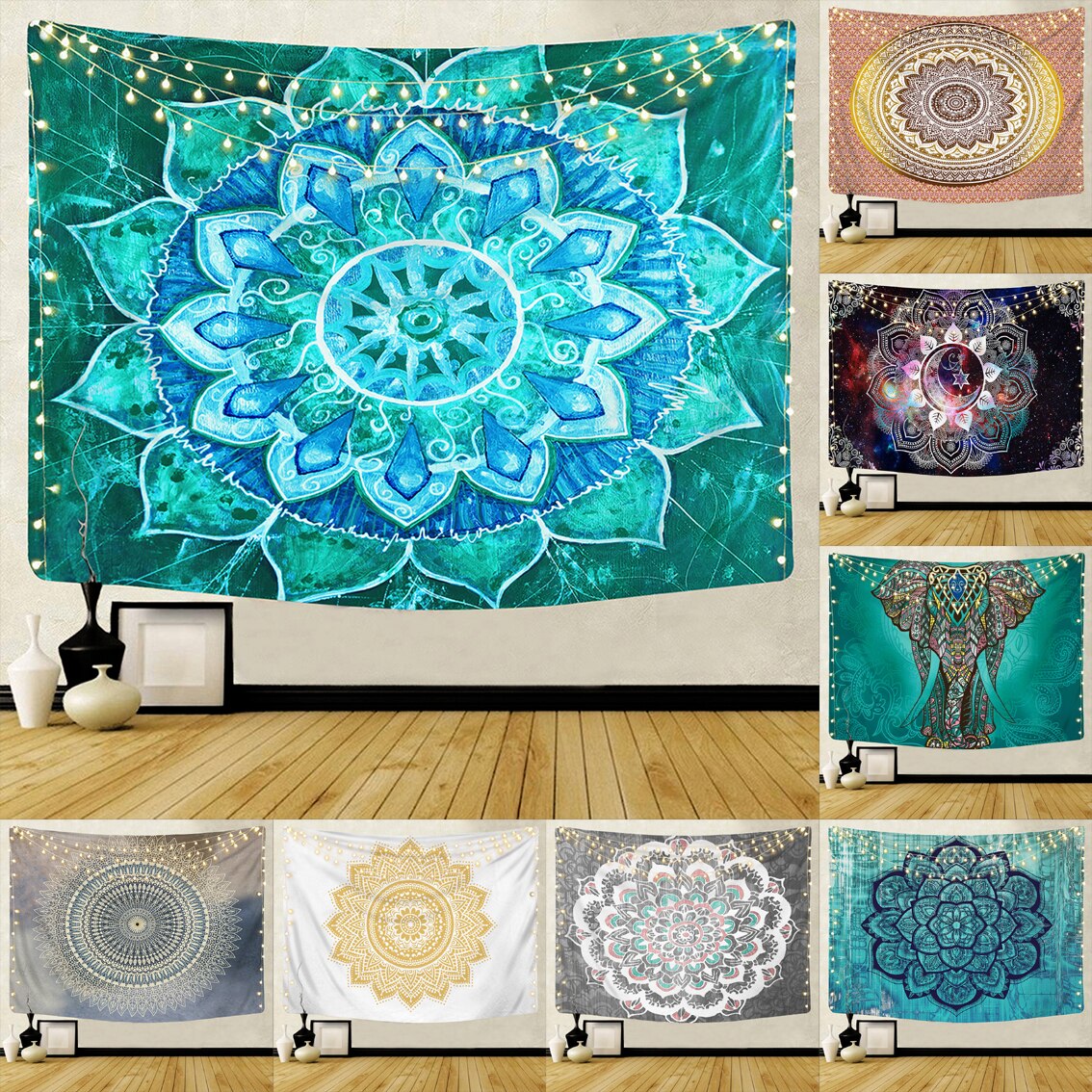 Mandala Tapijt Muur Opknoping Decor Muur Doek Wand... – Grandado