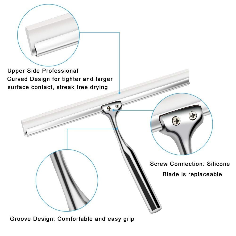 Stainless Steel Window Glass Wiper Cleaner Squeege... – Grandado