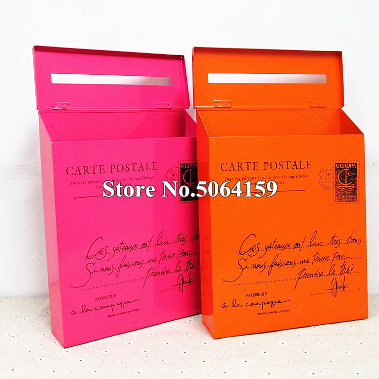 Post Box Vintage Metal Mail Box Case Tin Newspaper... – Grandado