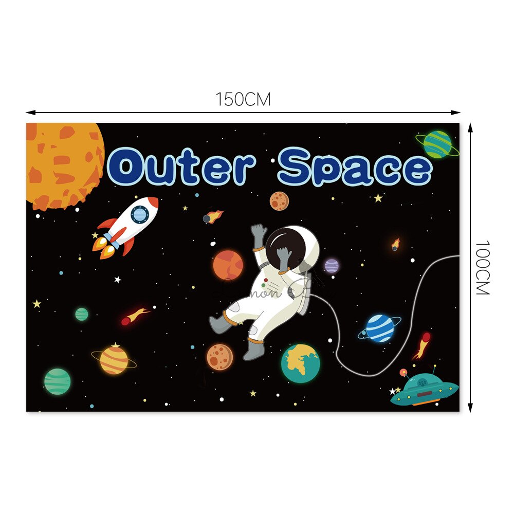 Outer Space Astronaut Theme Backdrop Astronomy Pla... – Vicedeal