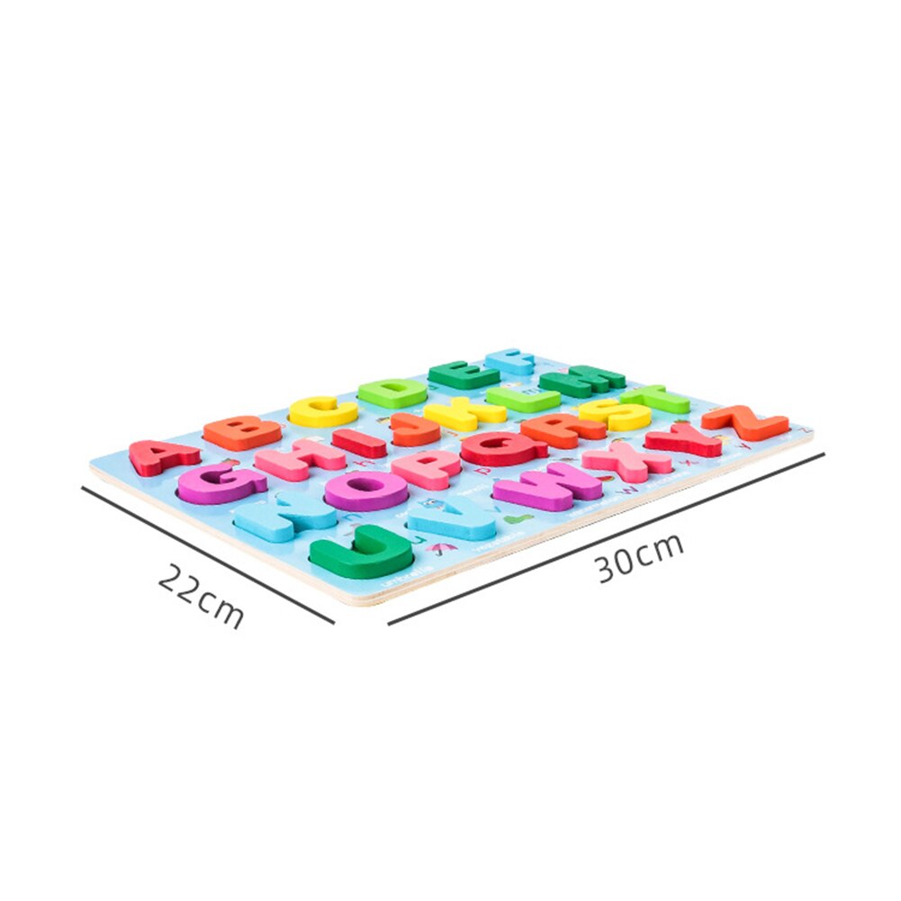Colorful Number Alphabet Shape Wooden Puzzle Pairi... – Grandado
