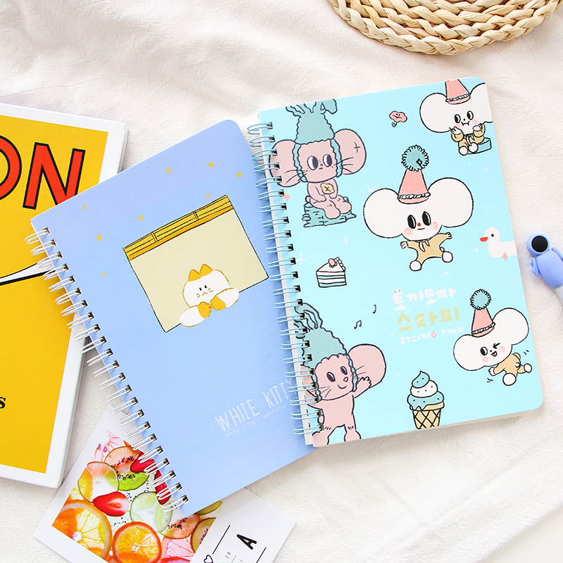 Korean style cartoon notepad A5 Handbook Coil Book... – Grandado