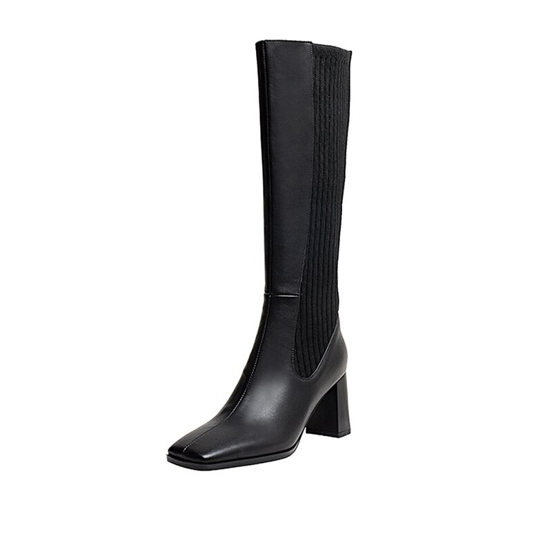 Women Thigh High Boots Zippers Ladies Stretch Fabr... – Grandado