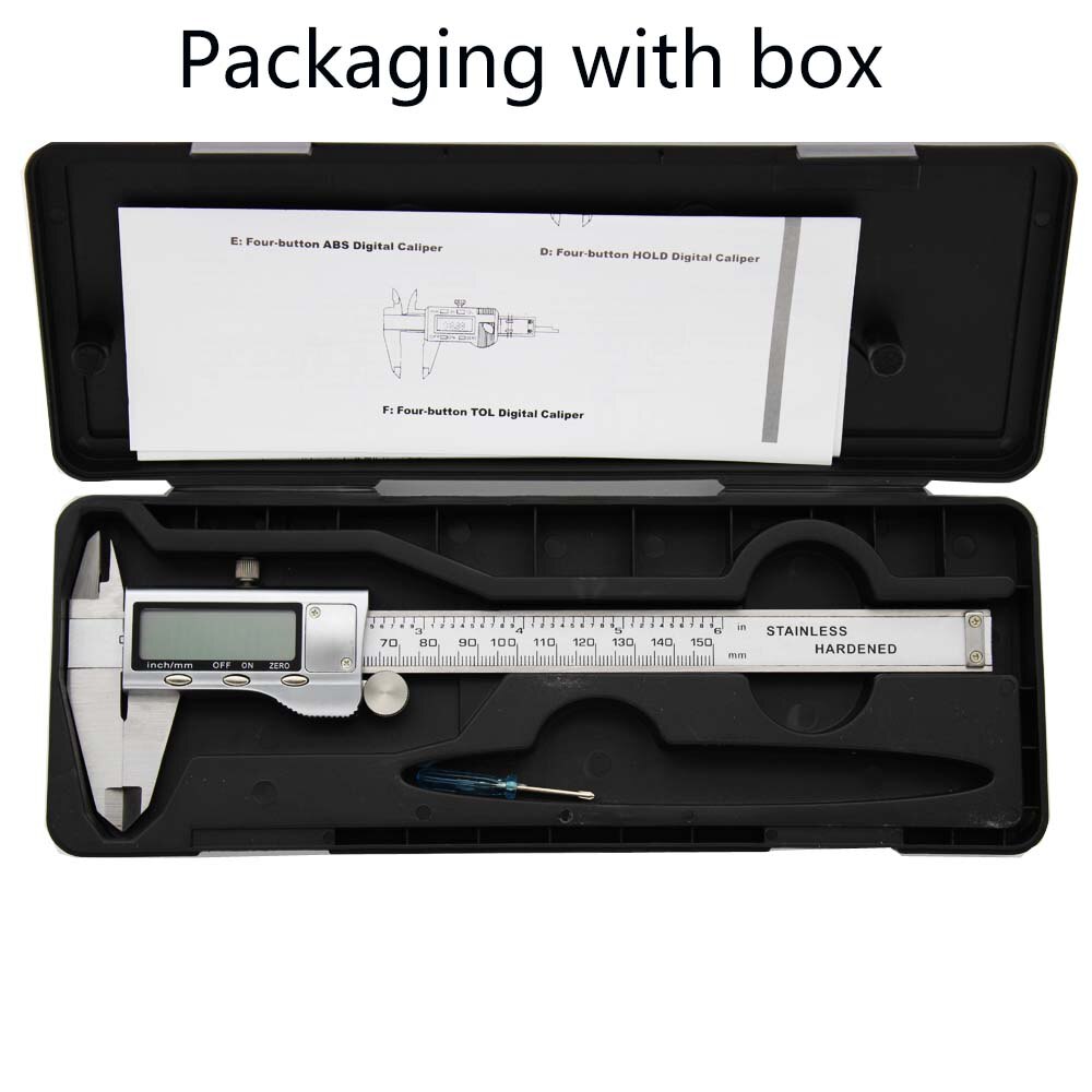 Digital Caliper 0-150mm/6" Stainless Steel Metal C... – Grandado