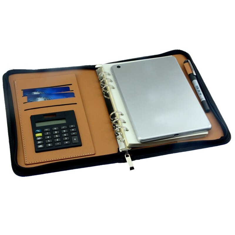 A5 PU Leather Executive Zippered Business Planner ... – Grandado