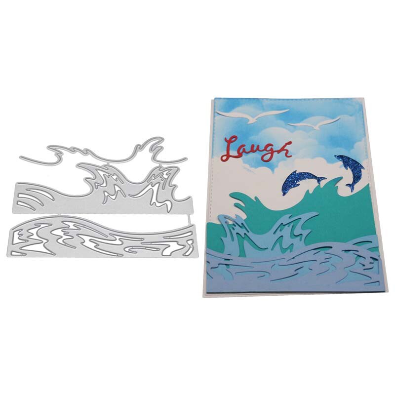Sea Wave frame Metal Cutting Dies for Scrapbooking... – Vicedeal