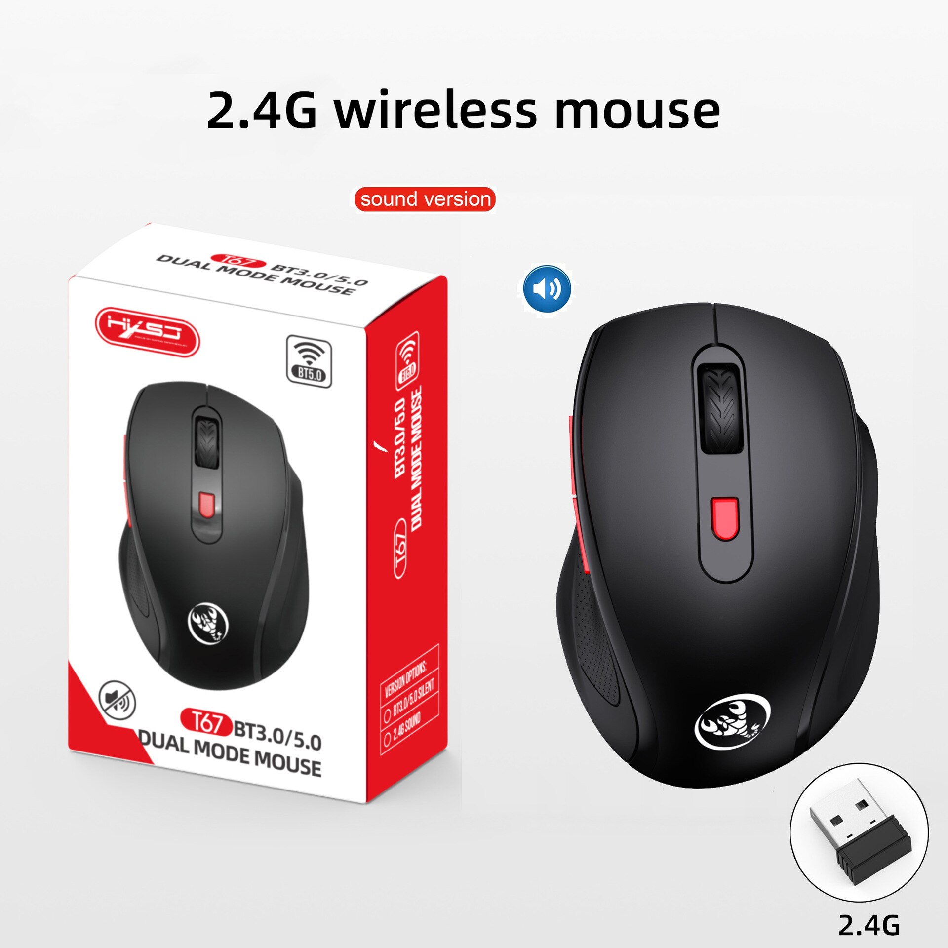 Bluetooth Wireless Mouse 1600DPI Adjustable 6 keys... – Grandado
