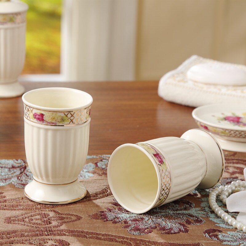 European Luxury Ceramic Bathroom Accessories Set F... – Vicedeal