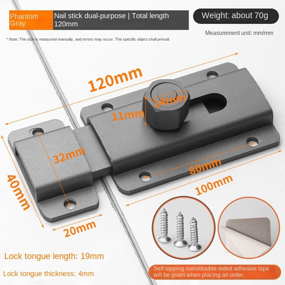 Door Latch Aluminum Alloy Security Bolt Latch Anti... – Grandado
