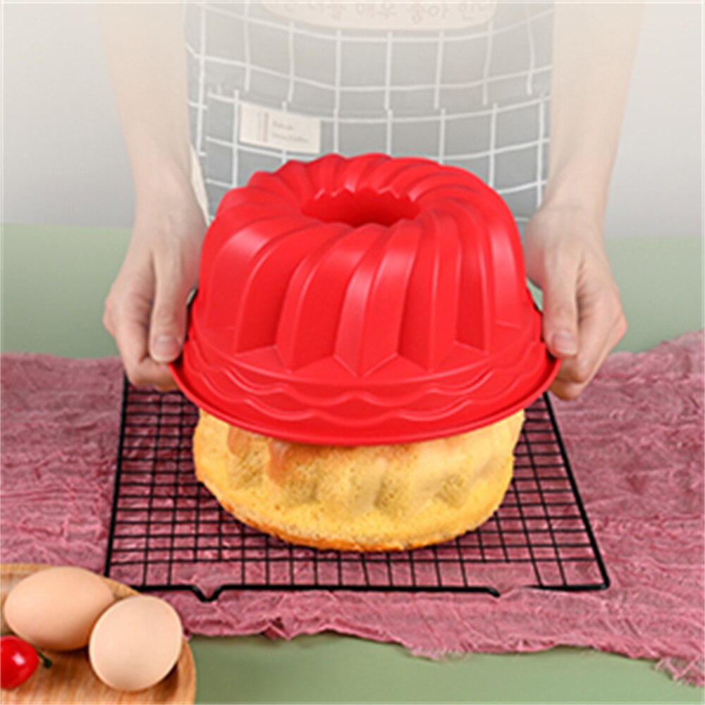 Non Stick Silicone Cake Pan Round Baking Mould Hea... – Grandado