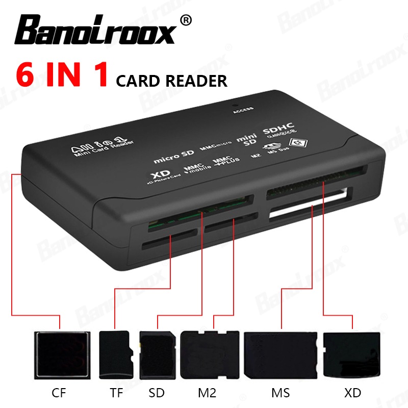 Banolroox All in one Card Reader Black USB 2.0 SD ... – Vicedeal