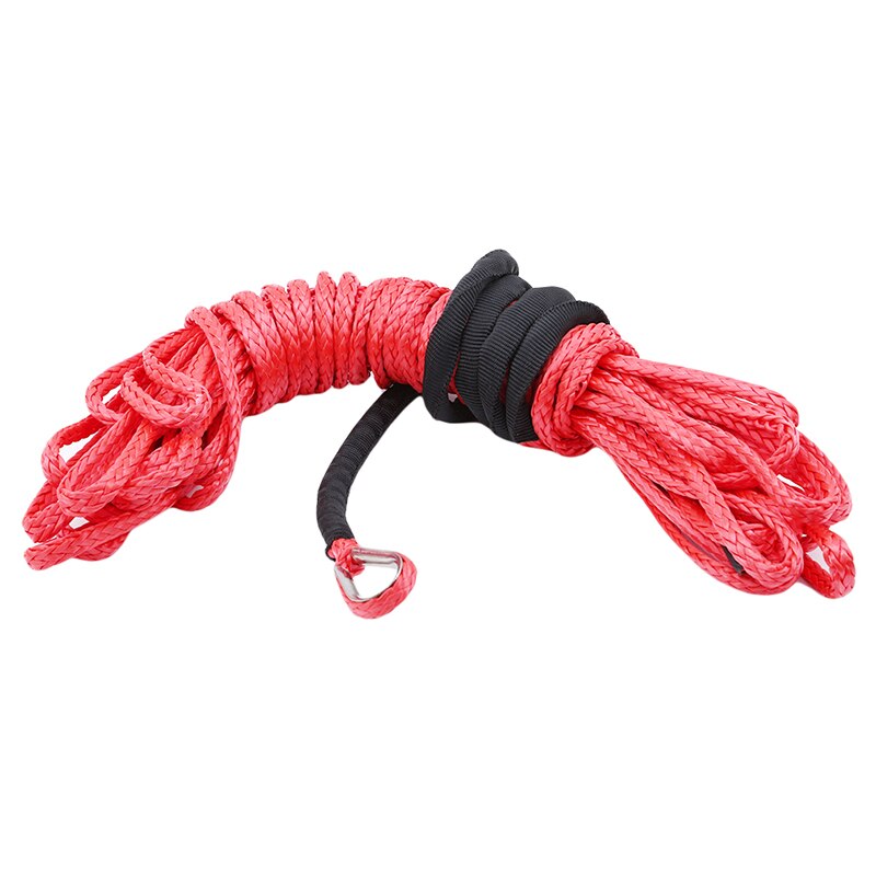 Practical Red Car Winch Rope Synthetic Fiber Cable... – Grandado