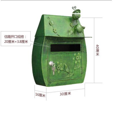 European Style Vintage handmade Mailbox Iron wall ... – Grandado