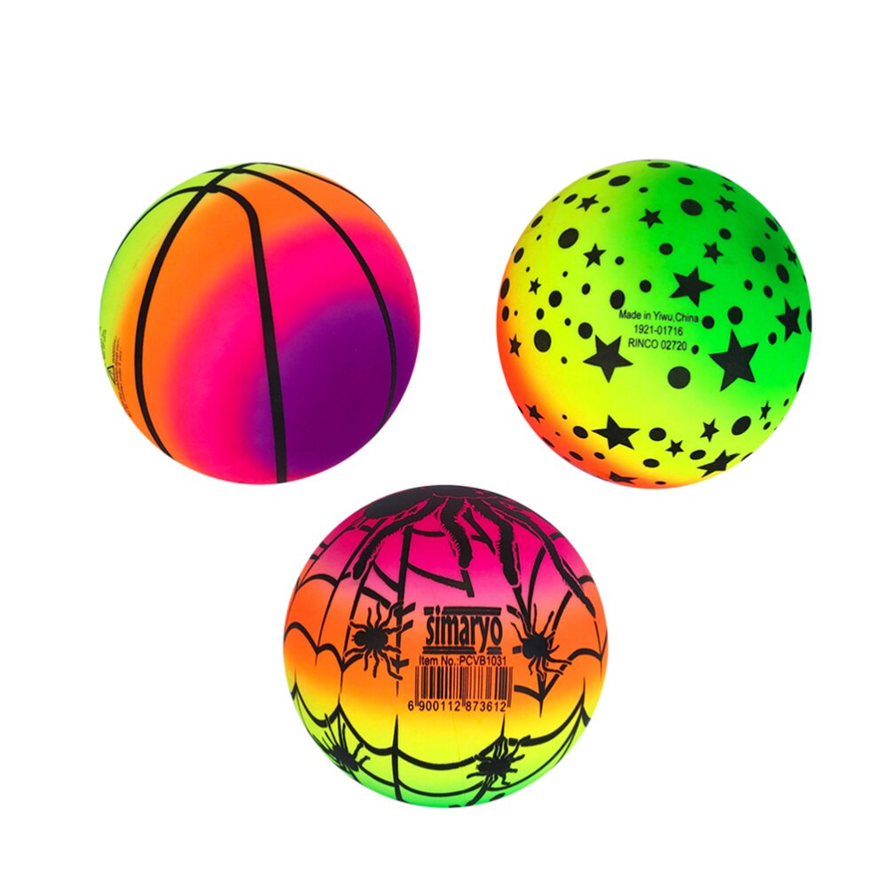 3 Pcs 16 CM Rainbow Balls Elastic Eco-friendly PVC... – Grandado