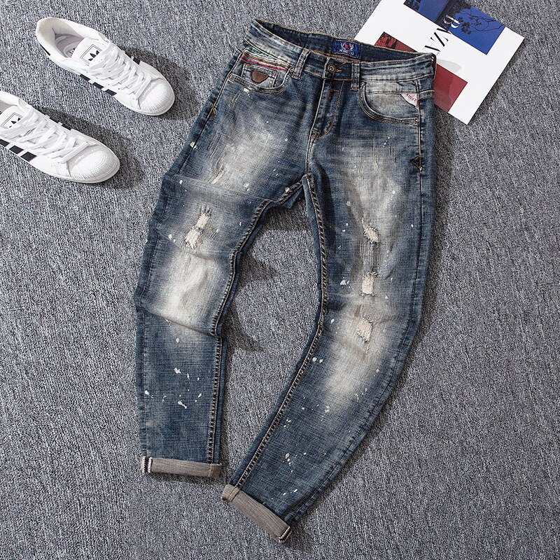 Pantalones vaqueros italianos para hombre, Jeans d... – Grandado