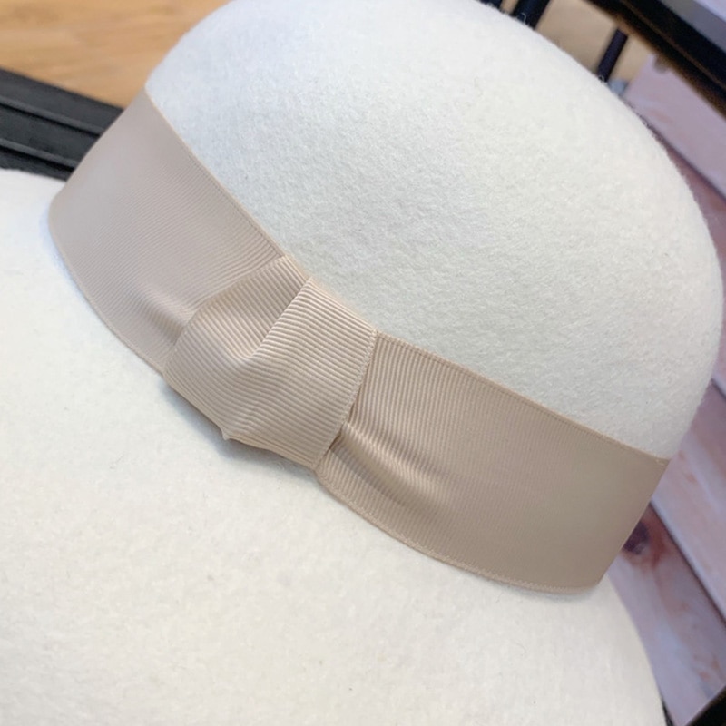 Klassieke Witte Vilten Muts Warme Cloche Wol Hoed ... – Vicedeal