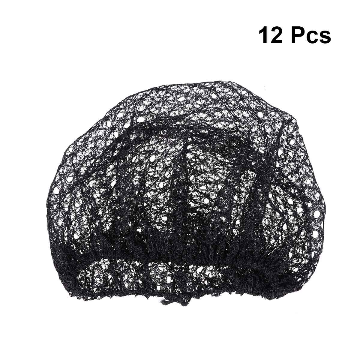 12 Pcs Disposable Mesh Black Hair Net Caps Elastic... – Vicedeal