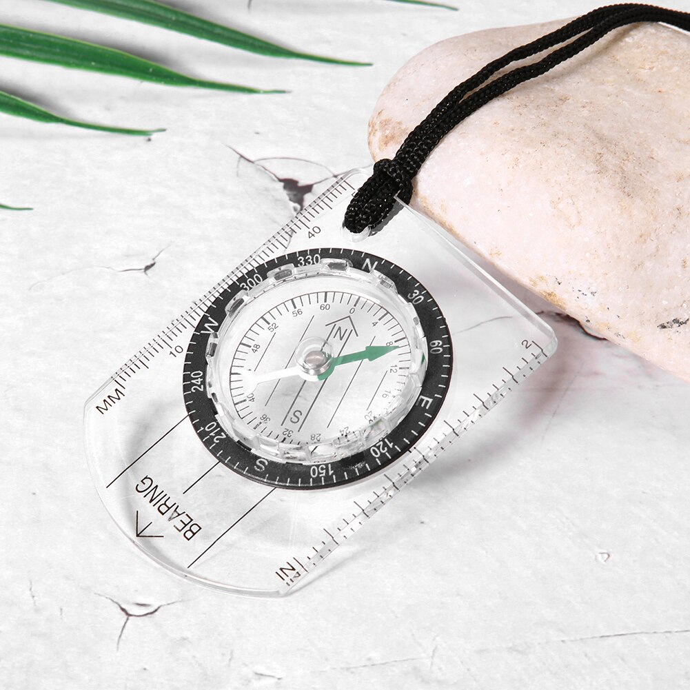 Compass Map Scale Ruler Hiking Survival Guide Tool... – Grandado