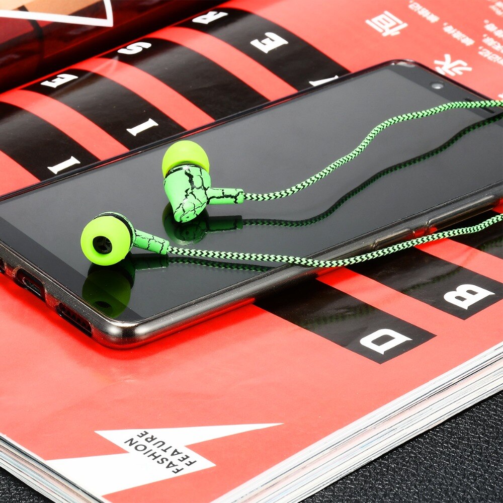 Zwart Ijs Scheuren Stijl Oortelefoon Met Microfoon... – Grandado