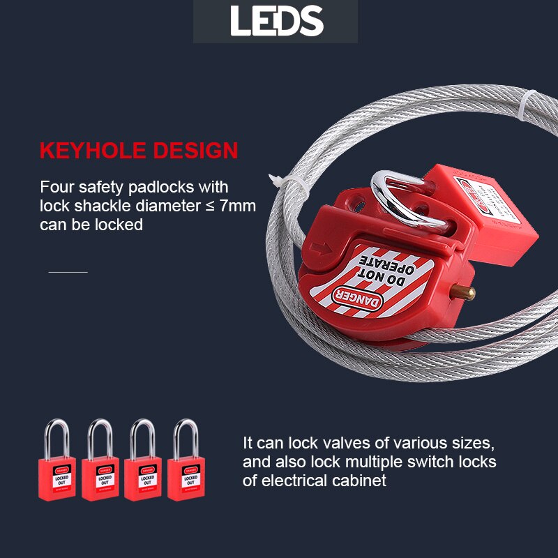 Verstelbare Kabel Lockout Universele Klep Veilighe... – Vicedeal