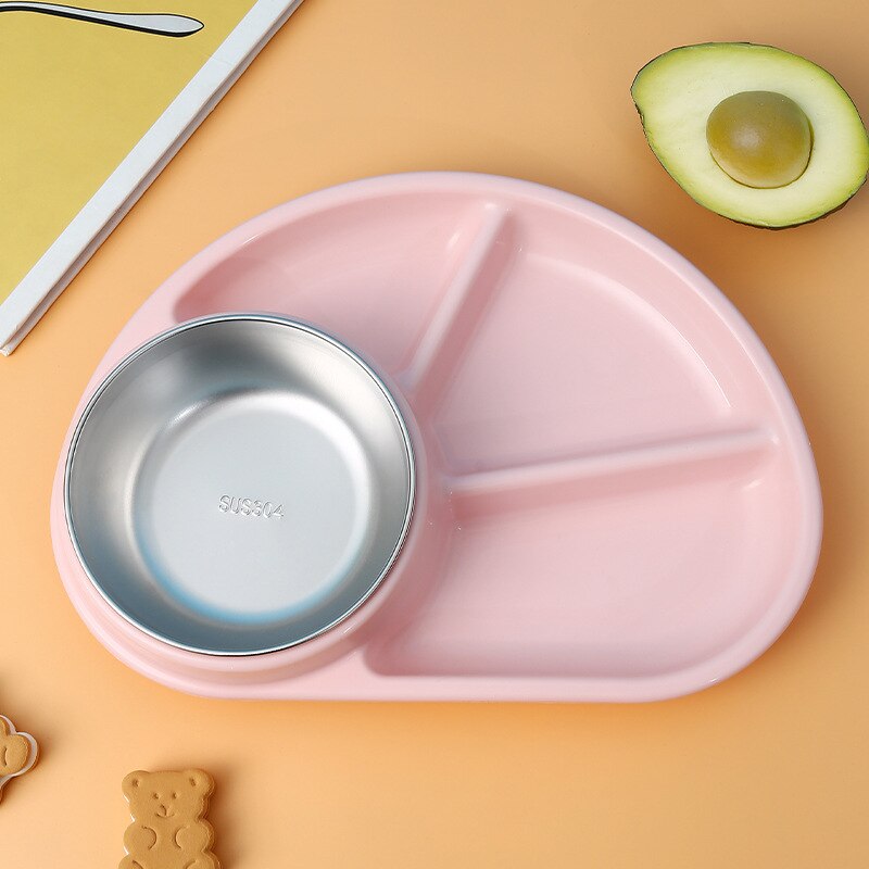 Toddler Infant Baby Dishes Cartoon Dinner Plate En... – Vicedeal